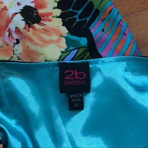 2B Bebe | Tops | 2b Bebe Tropical Peplum Top Xs | Poshmark